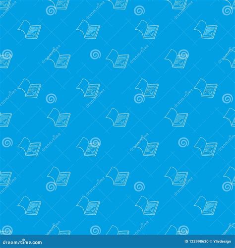 School Diary Pattern Vector Seamless Blue Stock Vector Illustration