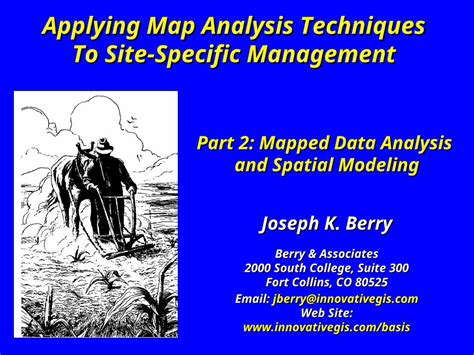 Ppt Part 2 Mapped Data Analysis And Spatial Modeling Applying Map Analysis Techniques To Site
