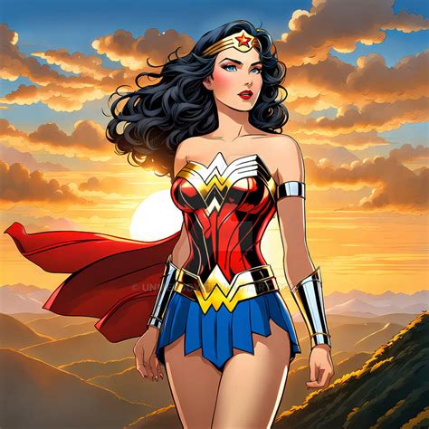 Wonder Woman Landscape Sunset By Unmelody On Deviantart