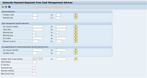 Ffd Sap Tcode Generate Payt Req From Advices