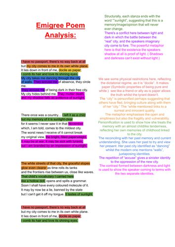 Emigree Poem The Emigree By Carol Rumens Ppt Download