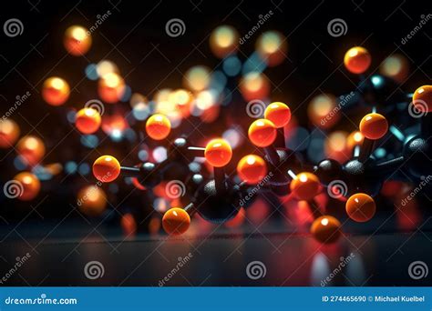 Colorful 3d Illustration Depicting The Microscopic Process Of