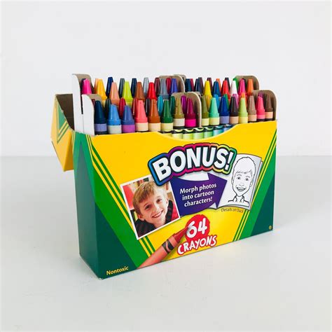 Crayola Crayons Box Of 64 With Built In Sharpener Multi Colored Crayon Set For Coloring School