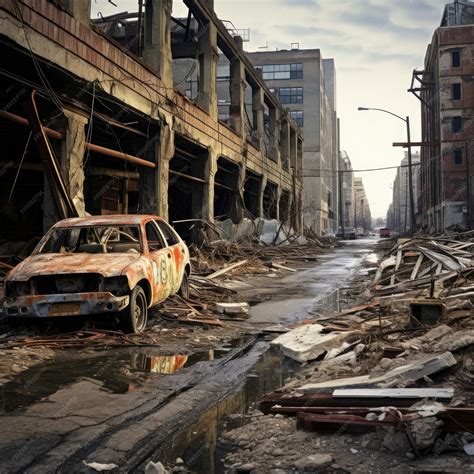 Premium Ai Image Decaying Urban Infrastructure