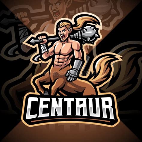 Centaur Esport Mascot Logo Design Stock Vector Illustration Of Greek
