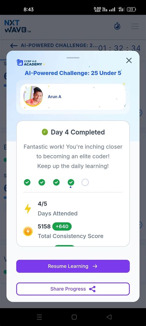 Arun A On Linkedin Ai Challenge Coding Nxtwave Criodo Motivation Learningjourney