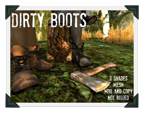 Second Life Marketplace Ms Mens Dirty Boots