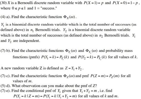 Solved X Is A Bernoulli Discrete Random Variable With Chegg