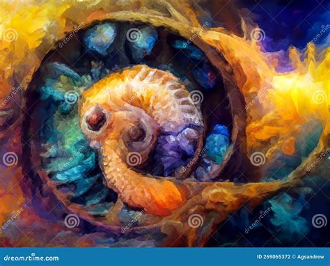 Computing Living Forms Stock Illustration Illustration Of Marine