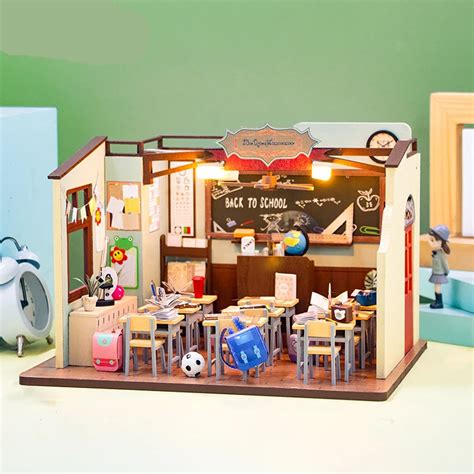M2321 Classroom Miniature Diy Dollhouse Kit Age Of Innocence Miniature
