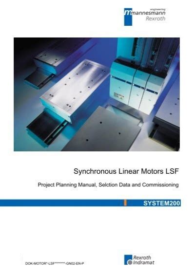 Synchronous Linear Motors Lsf Bosch Rexroth