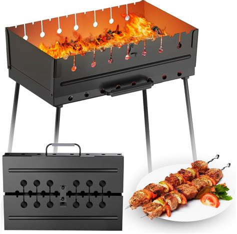 Charcoal Grill For 8 Skewers Portable Barbecue 16 9×11 8×16 9