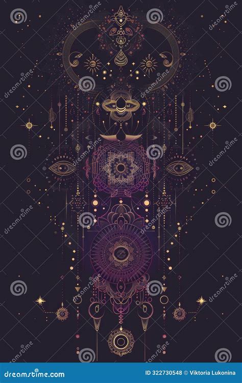 Golden Esoteric Mandala Stock Illustration Illustration Of Sacred