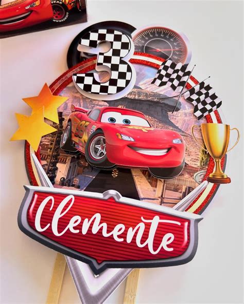 Krea Puq 👩🏻‍💻🎁🪅🛍️🎈🎉 On Instagram Para Un Fanático De Rayo Mcqueen Diseñamos Topper Para Torta