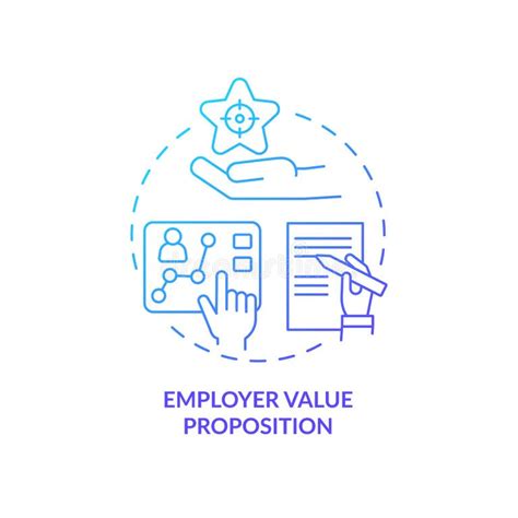 Employer Value Proposition Blue Gradient Concept Icon Stock Vector Illustration Of Icon