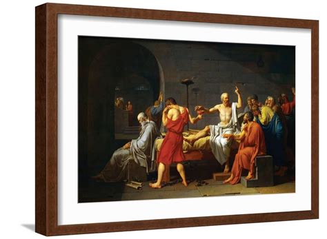 Death Of Socrates Art Print By Jacques Louis David Brown Frame