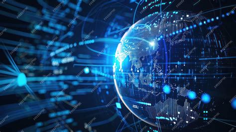 A Digital Illustration Of A Virtual Earth Globe Rotating On A Computer