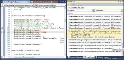 Spot Hidden Exceptions Using Intellitrace And Primordialcode