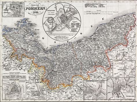 Wall Art Idea Historical Map Lovers Antique Germany Map Of Pomerania Vintage 1849 Print Stettin