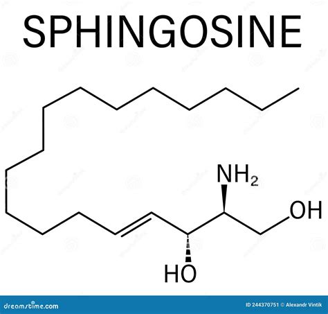 Sphingosine Lipid Molecule Skeletal Formula Royalty Free Stock