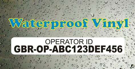 10x Operator Id Stickers Drone Caa Regulatory Labels High Quality