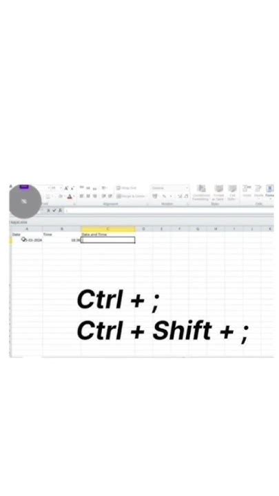Excel Short For Enter Current Date And Time Currentdate Currenttime Exceltricks