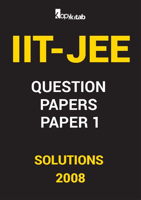 Download Iit Jee Solved Question Papers Paper 1 Pdf Online 2020