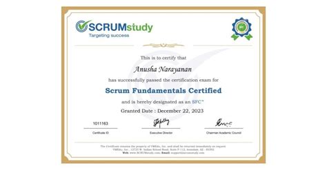 Anusha Narayanan On Linkedin I Passed The Scrum Fundamentals Certified