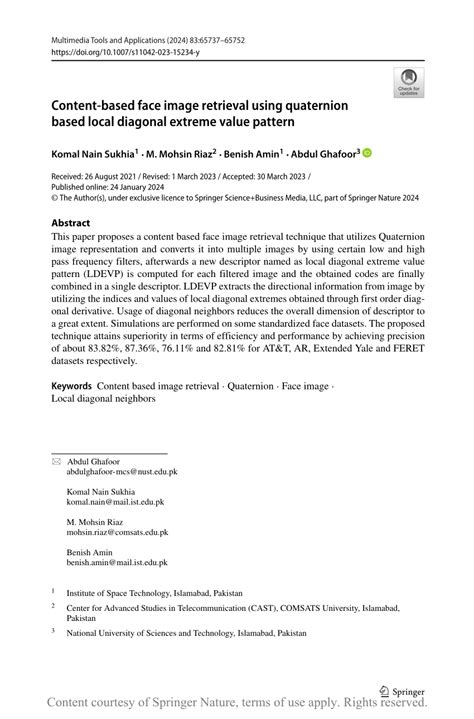 Content Based Face Image Retrieval Using Quaternion Based Local Diagonal Extreme Value Pattern