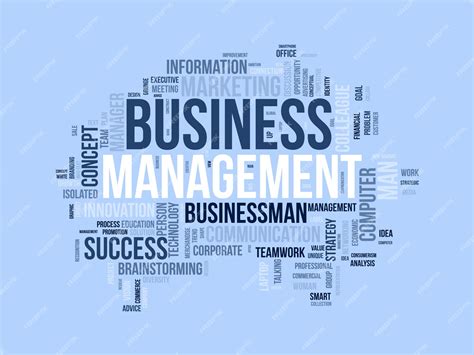 Premium Vector Word Cloud Background Concept For Business Management