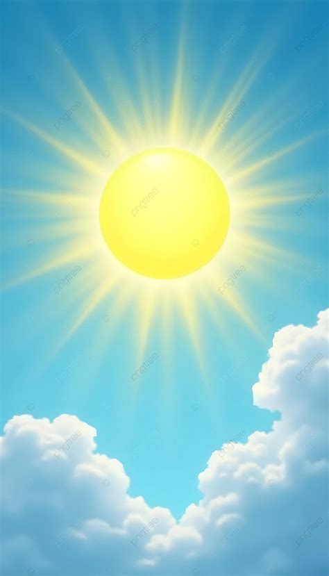 Sky Background With Yellow Sun And Cloud Wallpaper Image For Free
