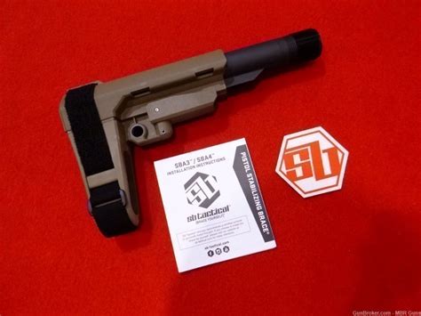 Sba3 Sb Tactical Ar Pistol Brace W Adjustable Buffer Tube Fde Sba3 02