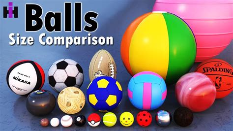 Sport Balls Size Comparison Diameter Comparison Youtube