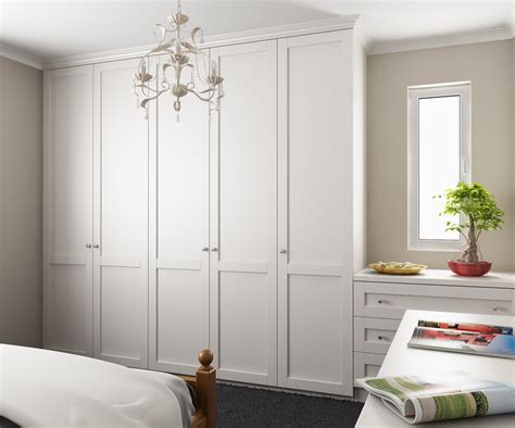 Shaker Style Wardrobe With Painted Doors Traditional Closet