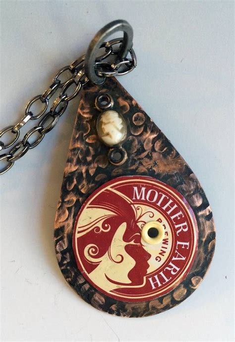 Upcycled Bottle Cap Necklace Susan Parrish Art