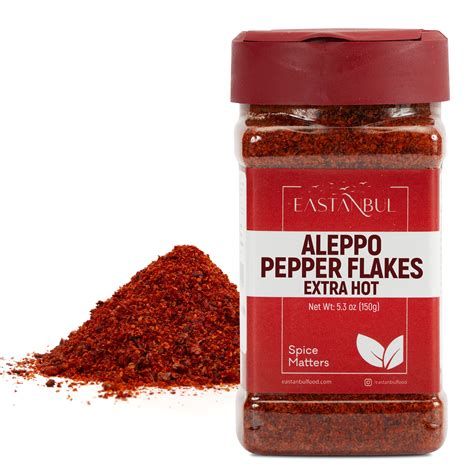 Eastanbul Hot Aleppo Pepper Flakes Pul Biber Crushed Red Pepper 5 3oz