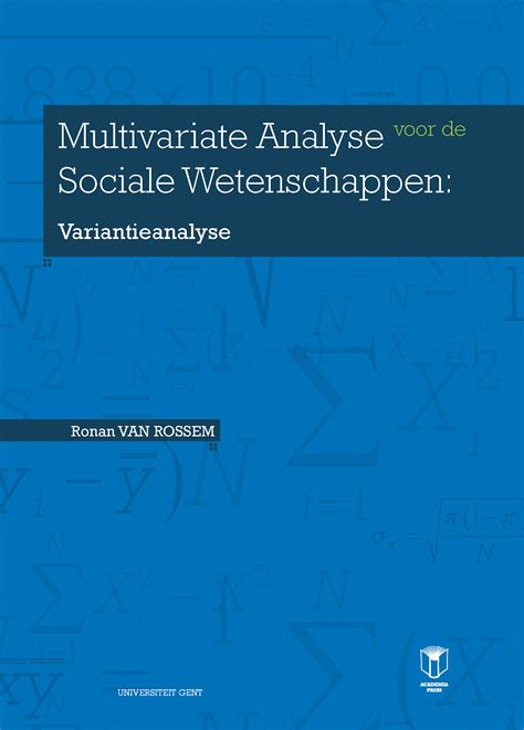 Multivariate Analyse Voor De Sociale Wetenschappen Variantieanalyse Uitgeverij Lannoo