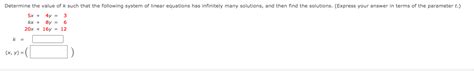 Solved Determine The Value Of K Such That The Following Chegg