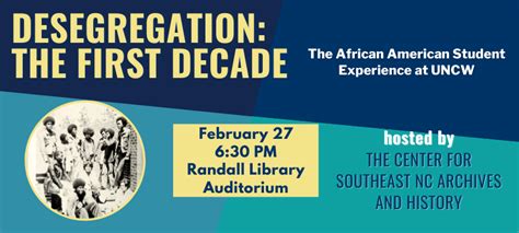 The African American Student Experience At Uncw Desegregation The