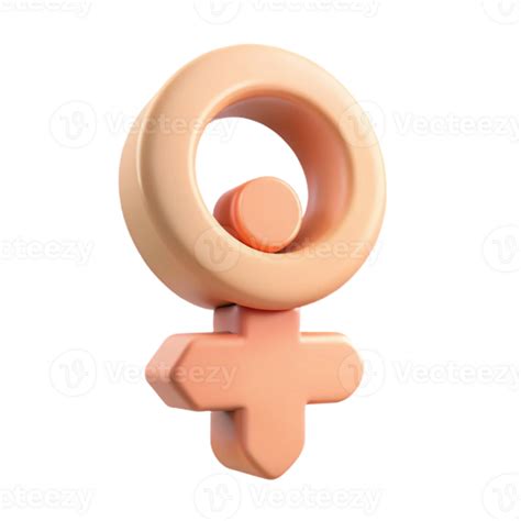 3d Render Of Female Gender Symbol 52563495 Png