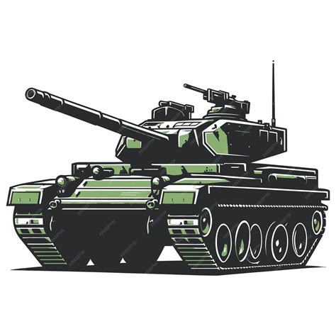 Premium Vector Military Tank Side View Isolated On White
