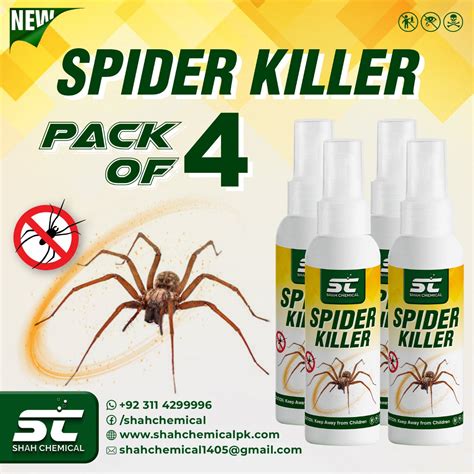 Pack Of 4 Spider Killer Ready For Use Spray 120 Ml Shah Chemicals
