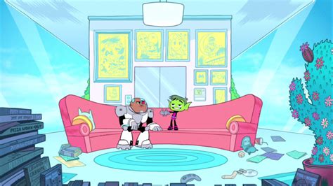 Titan Tower Living Room And Control Centre Teen Titans Go Set Design