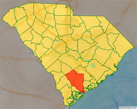 Map Of Colleton County South Carolina Thong Thai Real