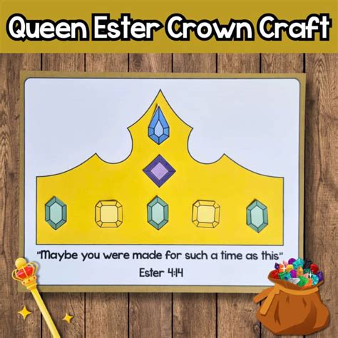 Queen Ester Decorate Crown Cur And Paste Craft Queen Ester Bible Craft