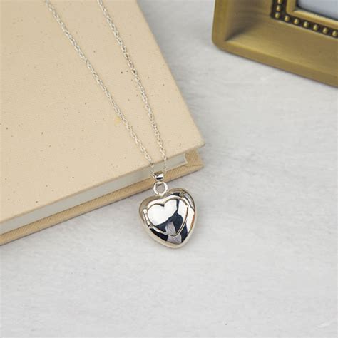 Double Heart Locket Cremation Jewelry Remembrance Necklaces