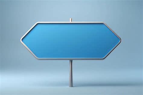 Premium Photo Empty Pointer On Blue Background 3d Render