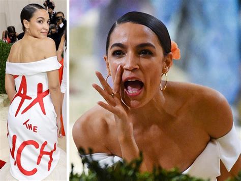 Aoc Wears Tax The Rich Dress To 35000 Per Ticket Met Gala