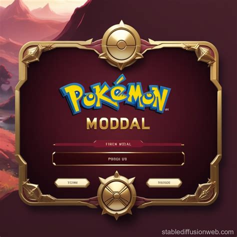 Pokemon Ui Modal In Mmorpg Game Scene Stable Diffusion Online