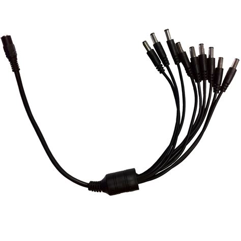 1 Input To 10 Output Power Adapter Splitter Cable For 12v Dc Cctv Camera